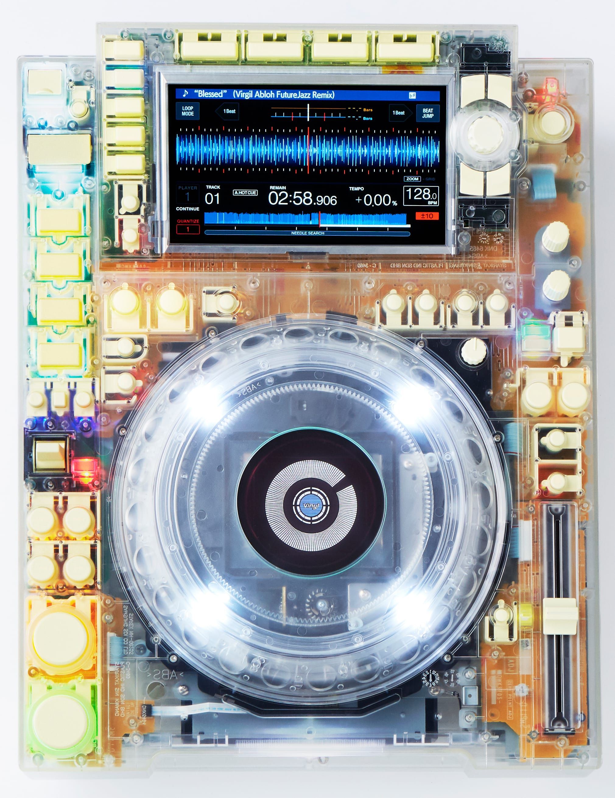 Are Transparent CDJs Art? Vigril Abloh’s Transparent CDJ/DJM Setup Head ...