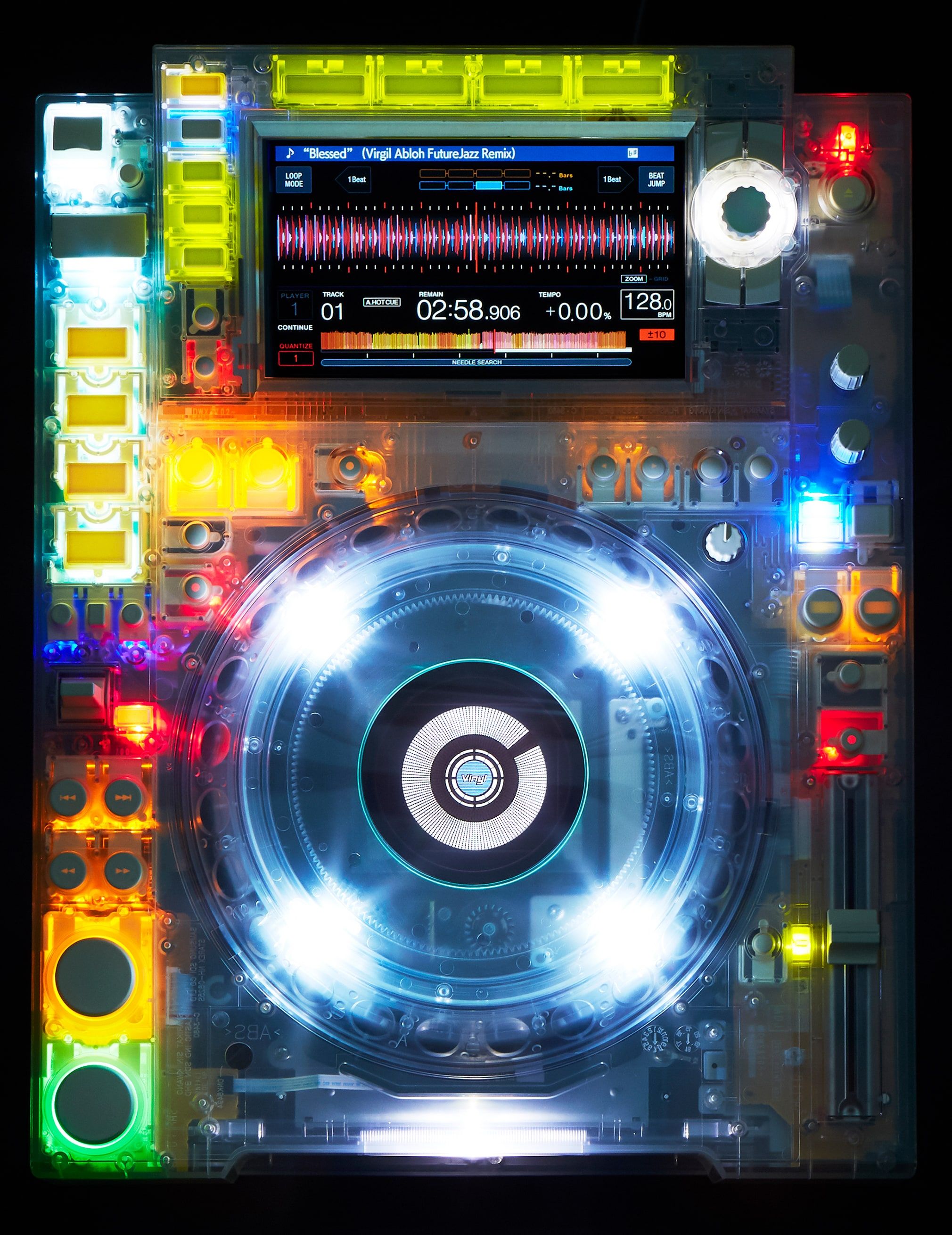 Are Transparent CDJs Art? Vigril Abloh’s Transparent CDJ/DJM Setup Head ...